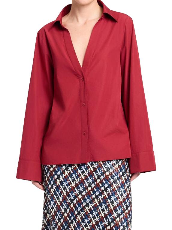 TWP TWP Deep V-Neck Relaxed Shirt